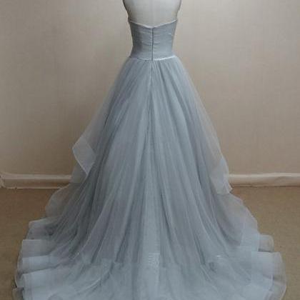 Sleeveless Gray Prom Dress on Luulla