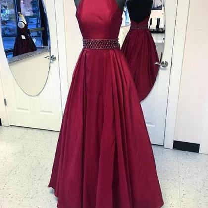 Backless Halter Prom Dress on Luulla