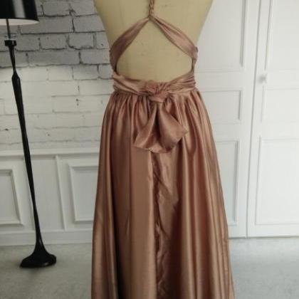 V Neck Halter Long Prom Dress on Luulla