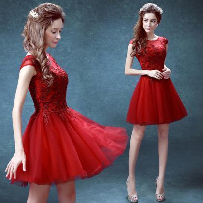 Red Short Homecoming Dresses For Party on Luulla