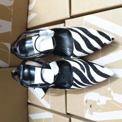 Zebra Print Point Toe Pumps Shoes on Luulla