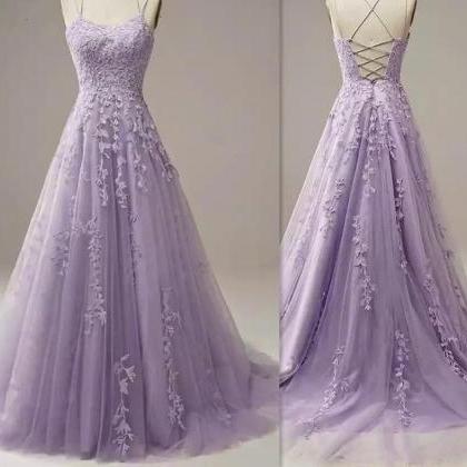 Lavender Long Prom Dress on Luulla
