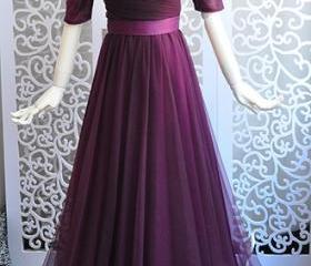 Half Sleeve Princess Formal Occasion Dress Evening Dress on Luulla