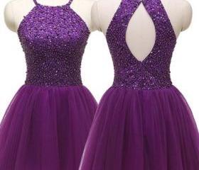 Short Homecoming Dress With Keyhole Back on Luulla