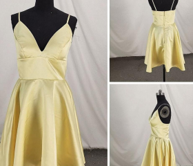 Yellow Homecoming Dresses For Party on Luulla