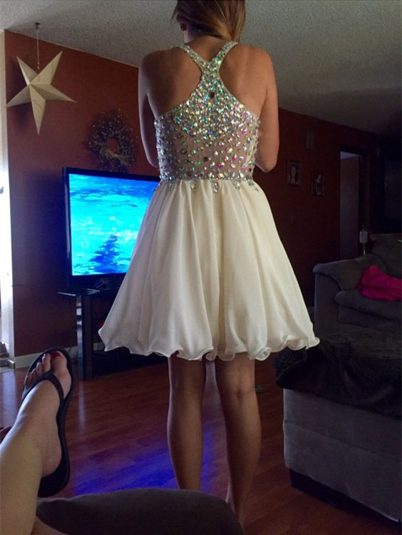 Short Beaded Graduation Dress on Luulla