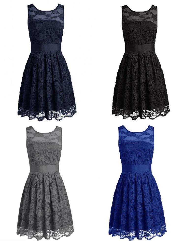 Short Royal Blue Lace Dress on Luulla
