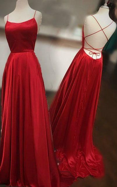 Sexy Simple Red Long Prom Dress on Luulla