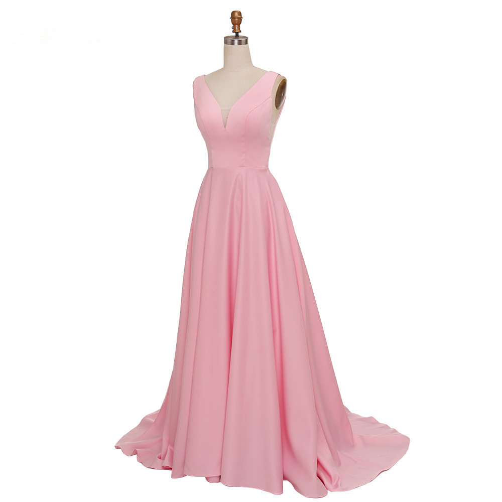 Long Satin Simple Prom Dress Evening Gown on Luulla