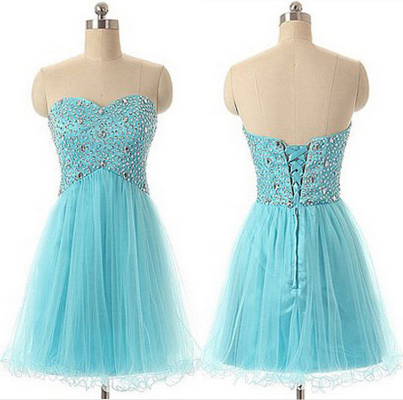 Turquoise Sweetheart Short Hoco Party Dress Homecoming on Luulla