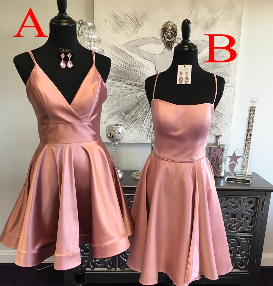 Solid Short Hoco Party Dress on Luulla