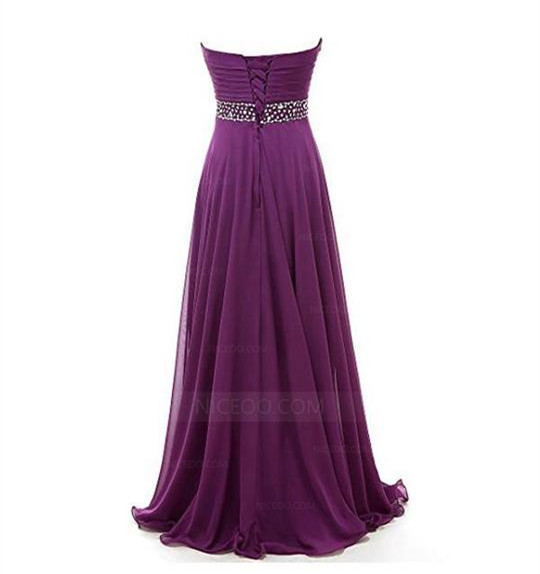 Sleeveless Purple Long Evening Dress Formal Occasion Pageant Gown on Luulla