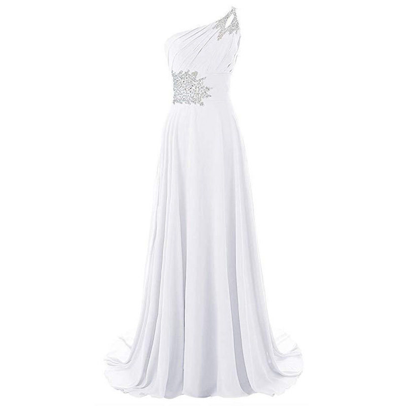 One Shoulder Long Evening Dresses Women Formal Dress Evening Gowns on ...