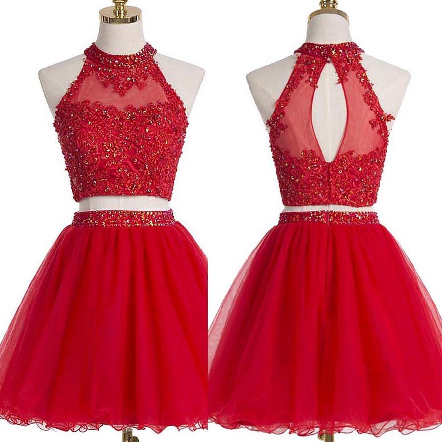 2 Piece Red Graduation Dress on Luulla