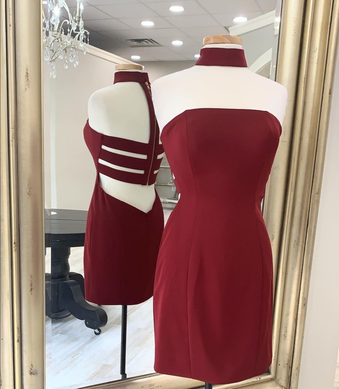 High Neck Red Bodycon Dress on Luulla