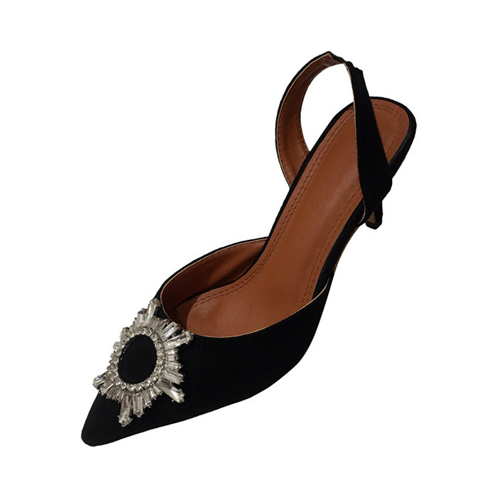 Slingback Black Silver Sandals on Luulla