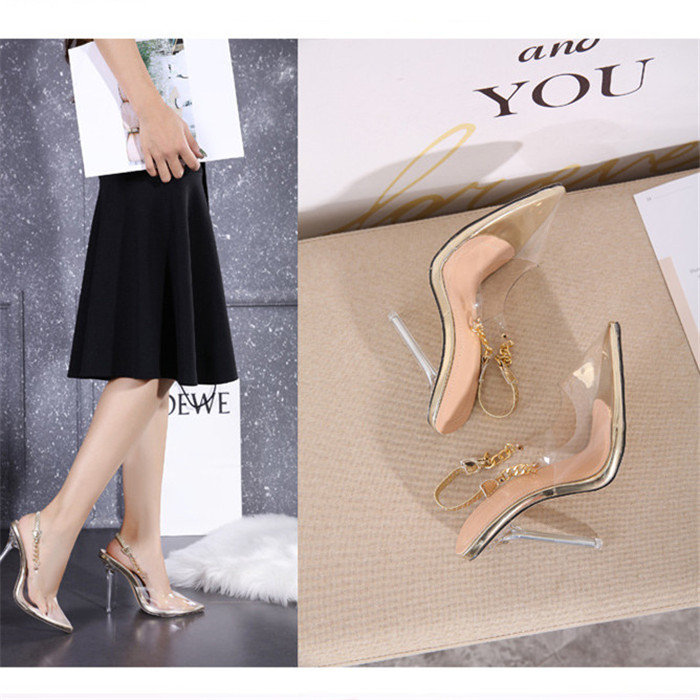 Chain Decor Slingback Sandals on Luulla