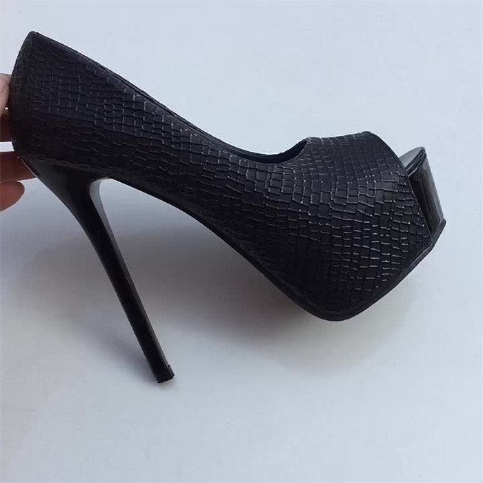 Peep Toe Platform Heeled Sandals on Luulla