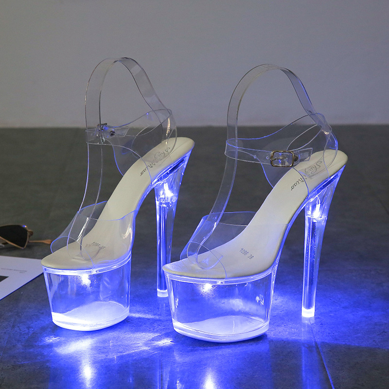 Fluorescent Platform Heels Sandals Prom Shoes on Luulla