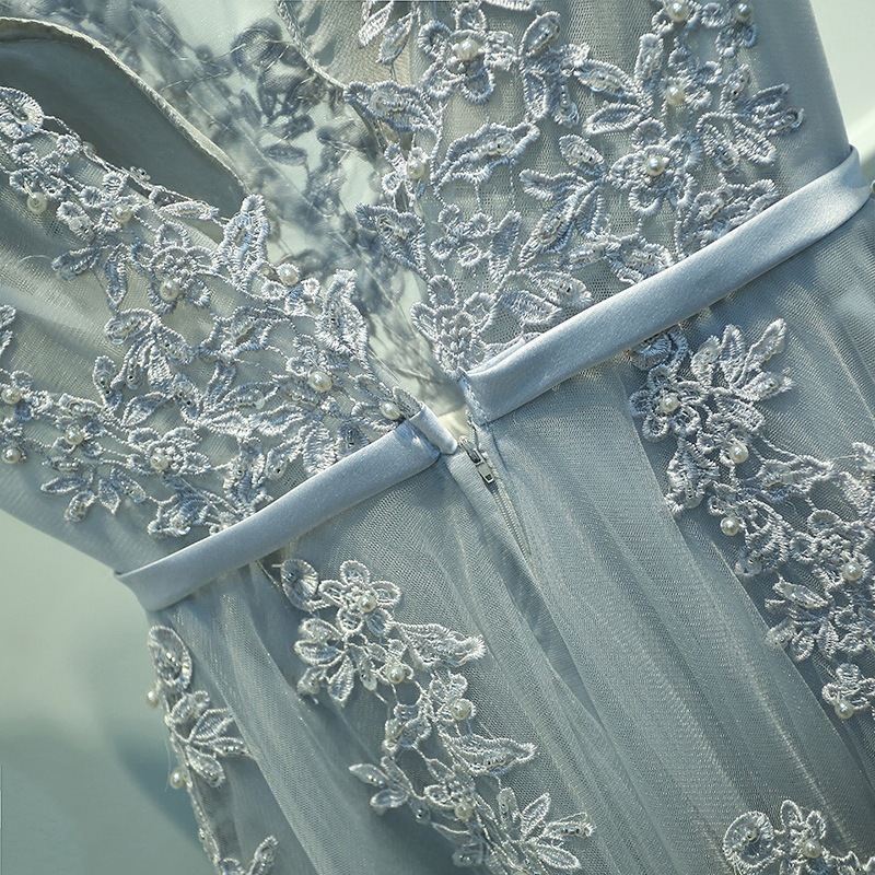 Grey Long Formal Occasion Dress Evening Gown on Luulla