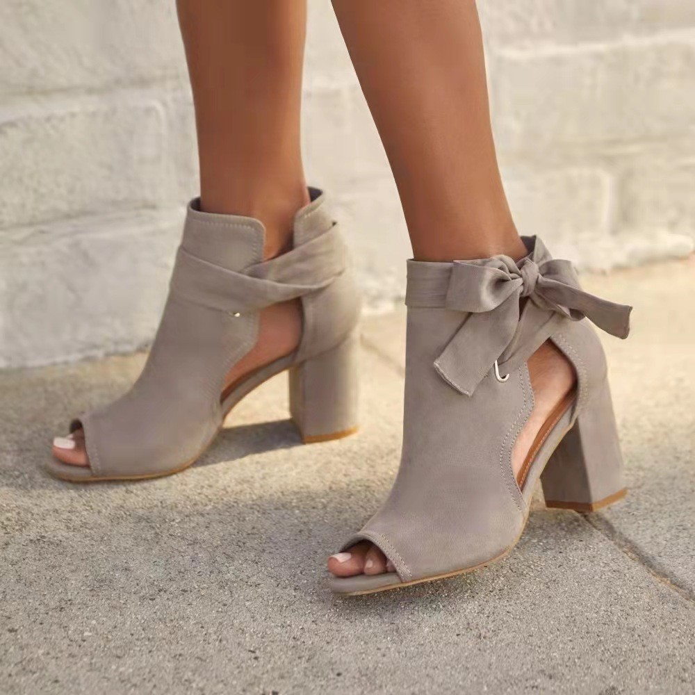 Peep Toe Block Heels Sandals on Luulla