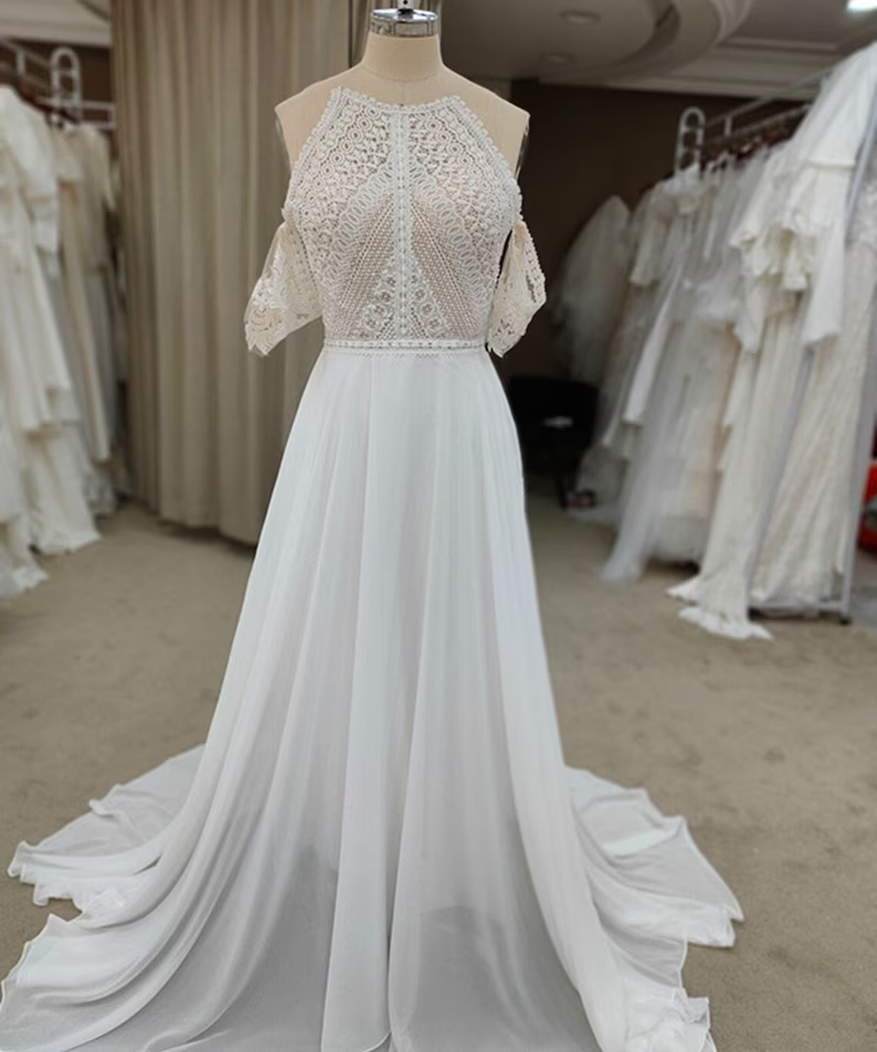 Ivory Boho Wedding Dress on Luulla