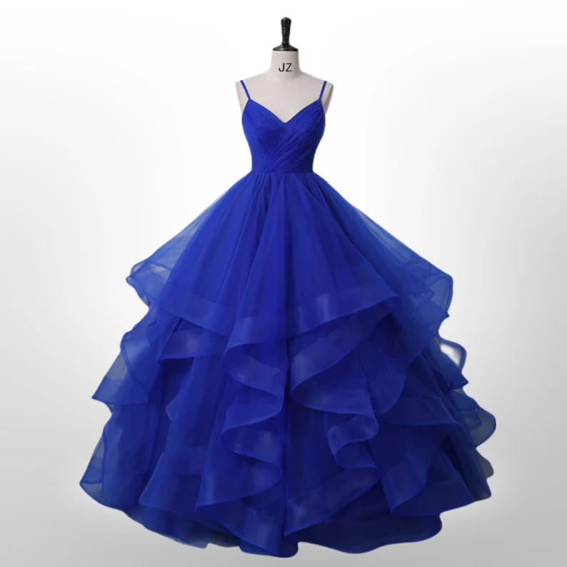 Spaghetti Straps Red Tulle Pageant Dress on Luulla