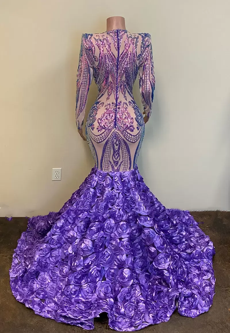 Deep Plunging Neck Mermaid Prom Dress on Luulla