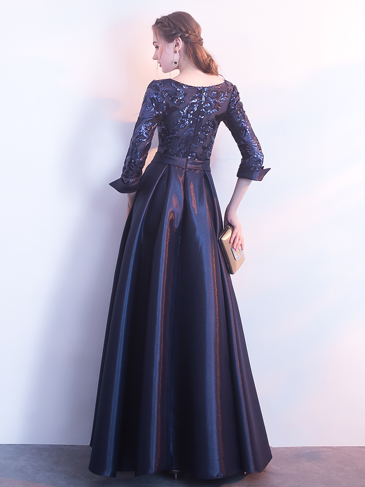 Navy Long Pageant Dresses Evening Gown on Luulla