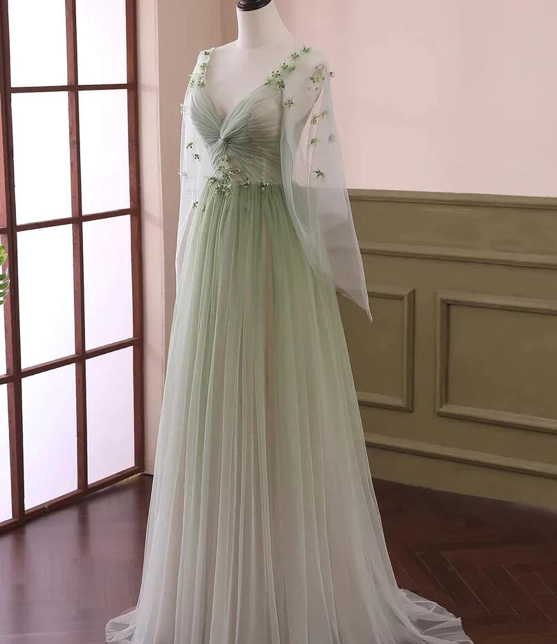 Flutter Sleeves Long Pageant Dress Evening Gown on Luulla