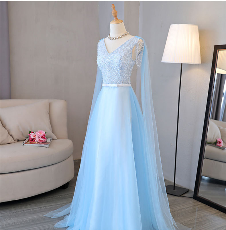 V Neck Sheer Bodice Formal Occasion Dress Pageant Gown on Luulla