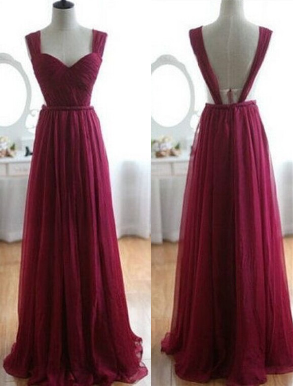 Queen Anna Neckline Open Back Floor Length Evening Party Dress Prom ...