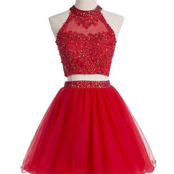 2 Pieces Red Homecoming Dress Graduation Dress on Luulla