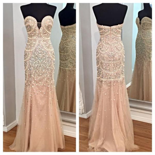 Fully Beaded Prom Dress With Pearls on Luulla