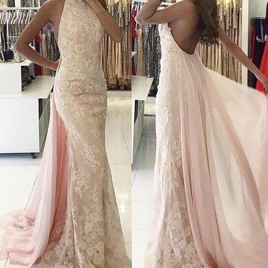 Backless Halter Prom Dress on Luulla