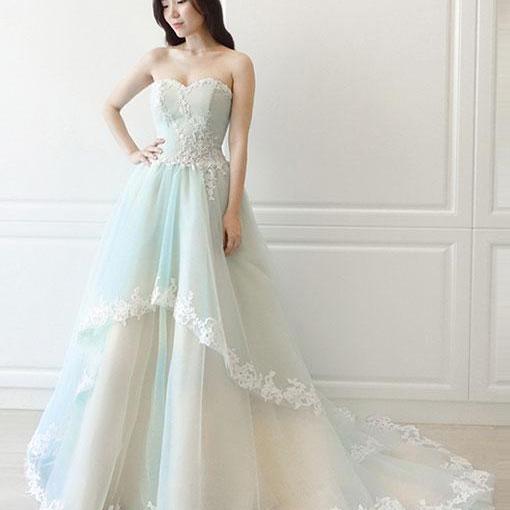 Unique Tulle Lace Long Prom Dress, Evening Dress on Luulla