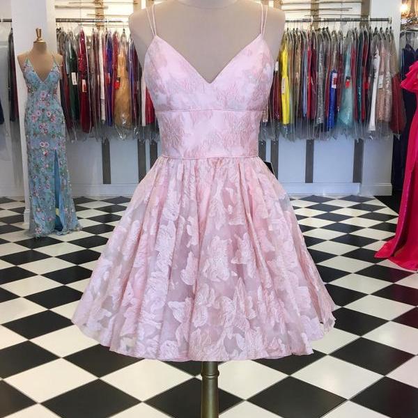 Short Hoco Party Dress With Doubled Straps on Luulla