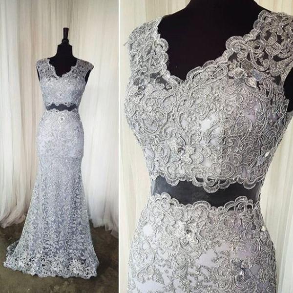 Keyhole Front Prom Dress With Beads on Luulla