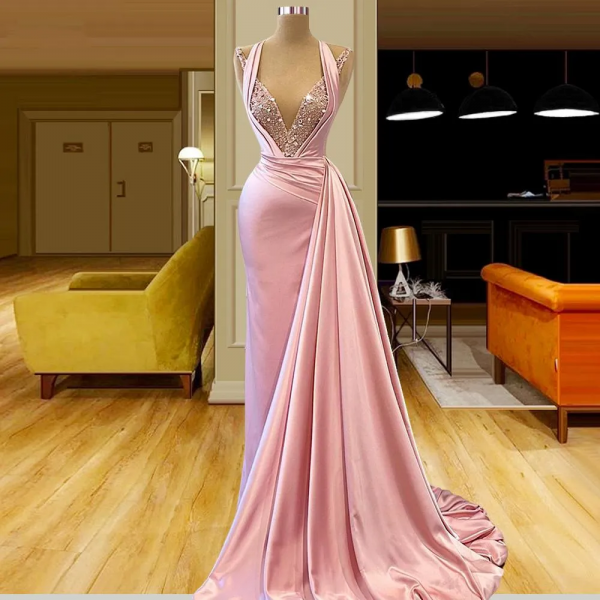 Pink Evening Gown Long Pageant Dress on Luulla