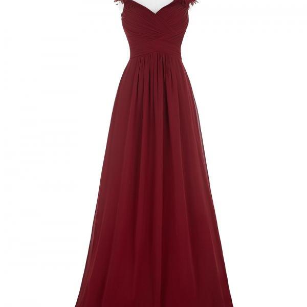 Evening Dress Floor Length Formal Occasion Chiffon Dress With Petal ...