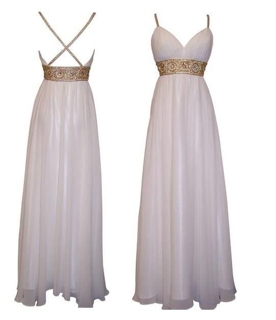 Low Back Boho Prom Dress With Beaded Waist Formal Occasion Dress on Luulla