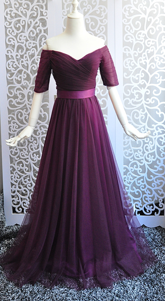 Half Sleeve Princess Formal Occasion Dress Evening Dress on Luulla