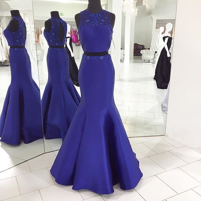 2 Pieces Prom Dress With Keyhole Back on Luulla