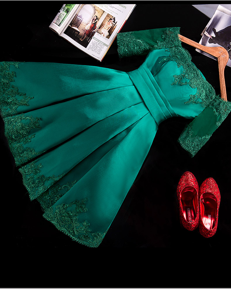 Short Semi-formal Occasion Dress With Half Sleeves on Luulla