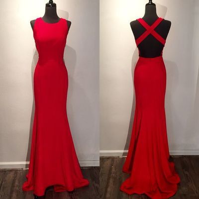 Simple Red Prom Dress on Luulla