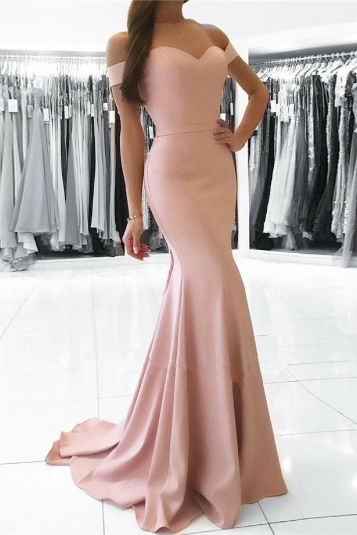 Off The Shoulder Slim Prom Dress With Corset Back on Luulla