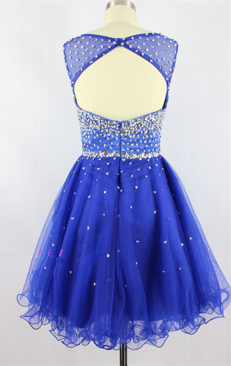 Keyhole Bck Short Royal Blue Graduation Dress on Luulla