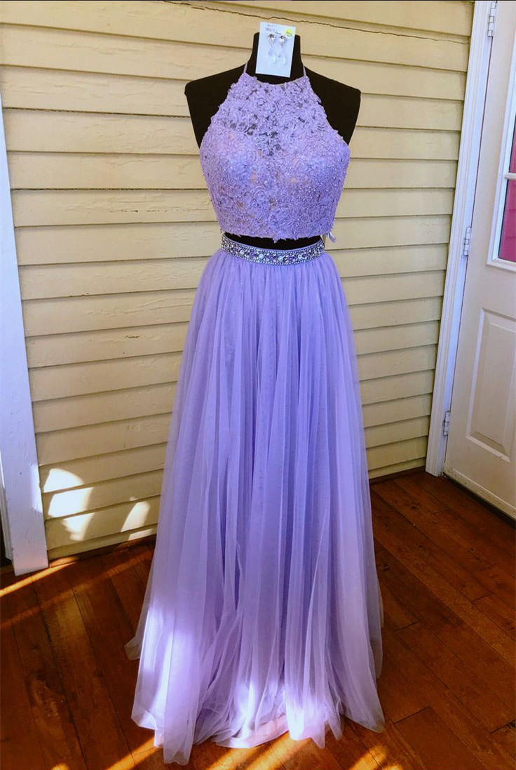Lavender 2 Pieces Prom Dress on Luulla