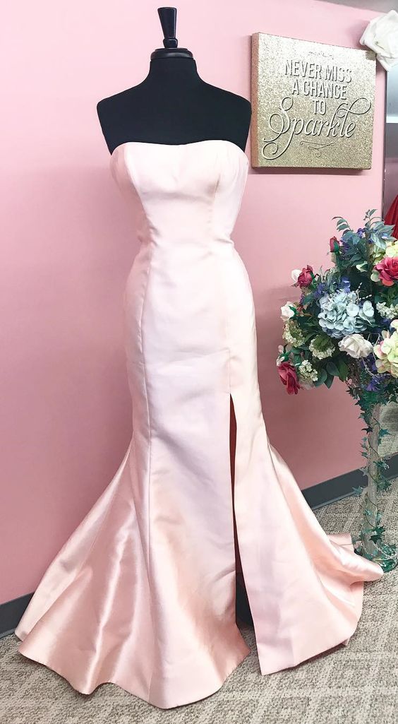 Strapless Trumpet Pageant Dress With Slit on Luulla