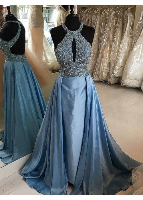 Keyhole Front Prom Dress With Beads on Luulla